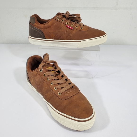 Levi's | Shoes | Mens Levis Dark Brown Comfort Fashion Sneakers Shoes ...